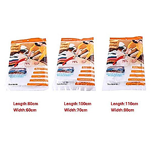 5Pcs Travel Clothes Compression Storage Bag Vacuum Compress Bag Vacuum Storage Bag Save Space Saving Seal Quilts Clothes Holder Organizer(100 x 70cm / 39 x 27.6inch)