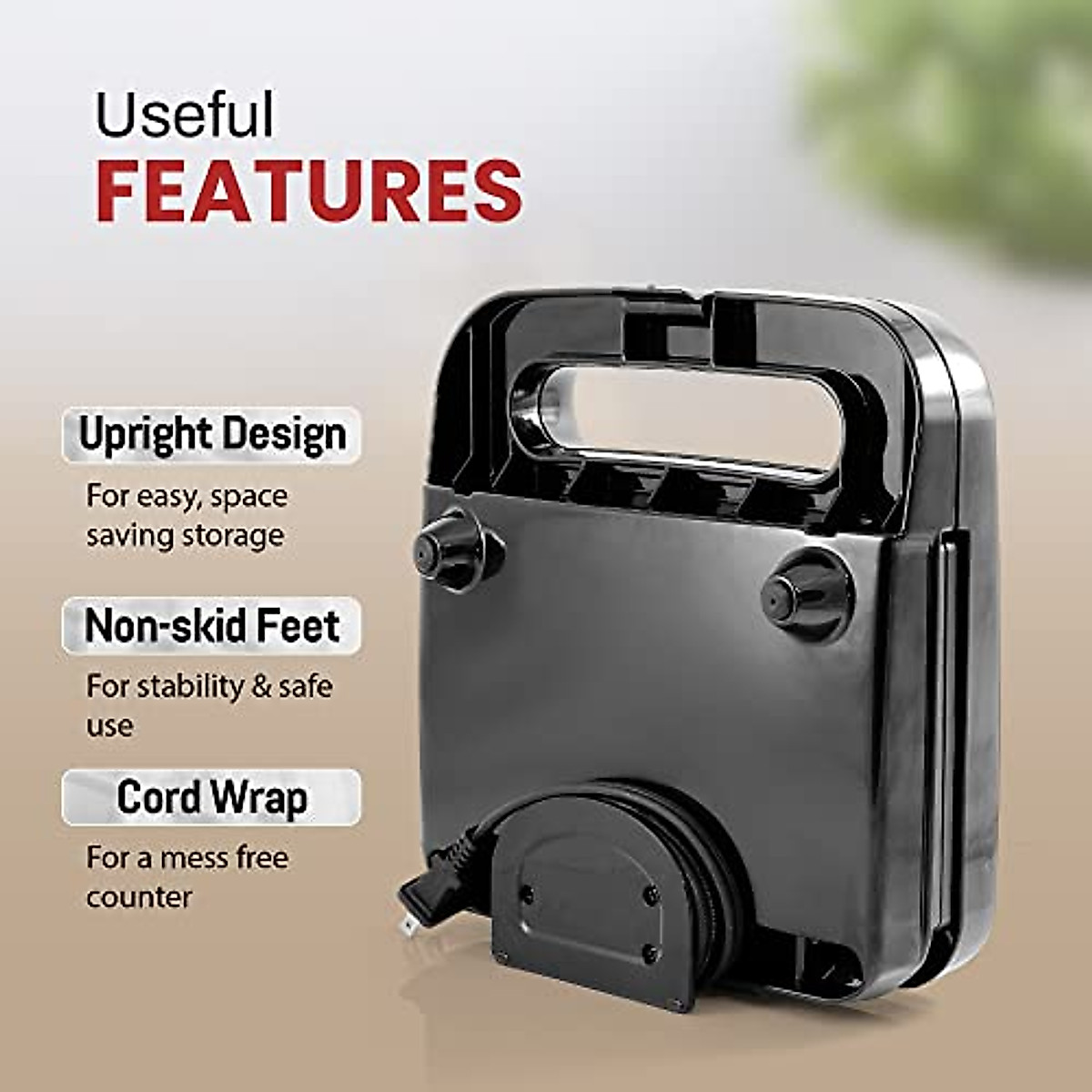 Elite Gourmet ESM2207SS Sandwich Panini Maker Grilled Cheese Machine Tuna Melt Omelets Non-stick Cooking Surface, 2 Slice, 750 Watts, Stainless Steel