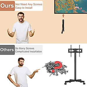 Base Stand for Samsung TV Legs, Only for UN50TU7000 UN55TU7000 UN58TU7000 UN58TU7000FXZA UN55TU7000FXZA UN50TU7000FXZA BN63-18871A, with Non-slip Feet (Black)