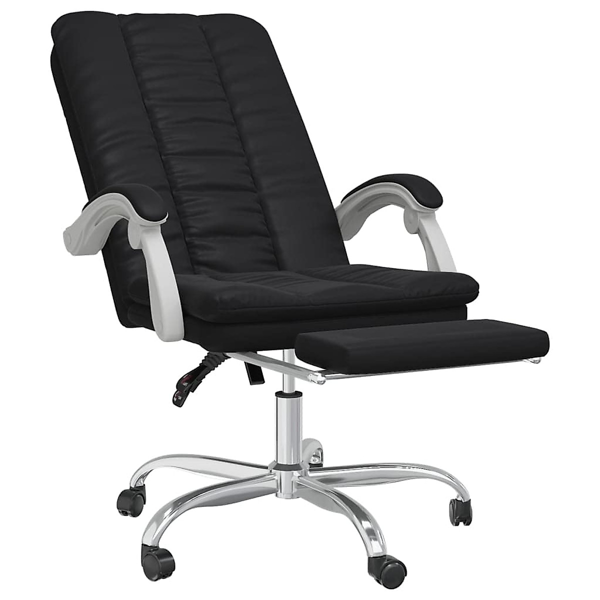 MBFLUUML High Back Computer Chair, Home Office Chair, Reclining Office Chair Black Faux Leather Suitable for Home Office