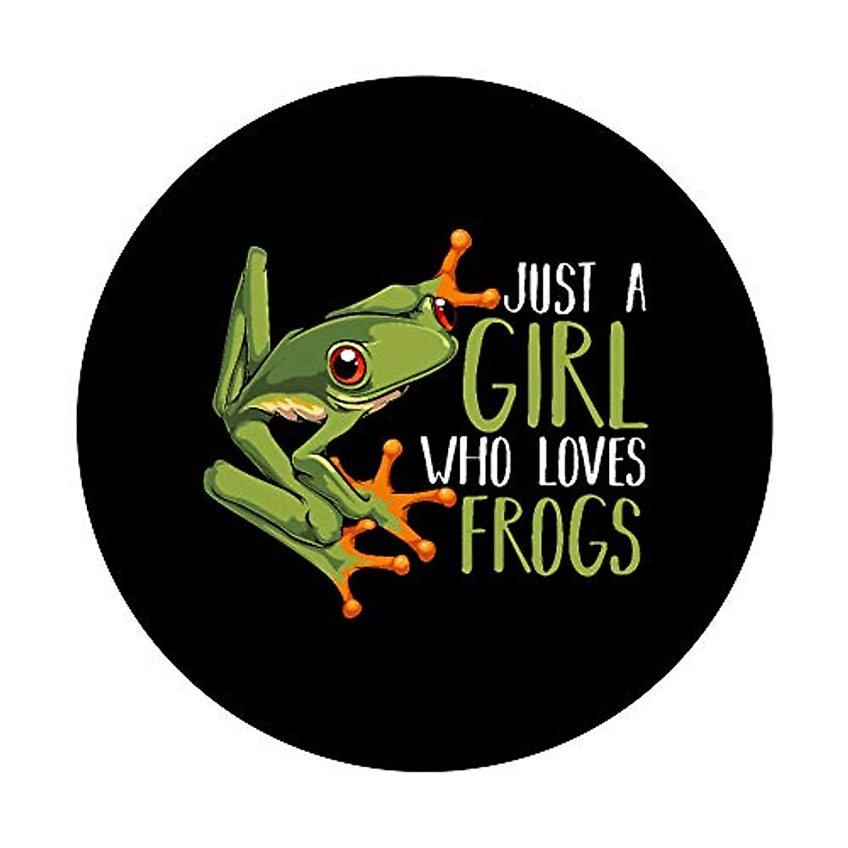 Just a Girl Who Loves Frogs Aquarium Amphibians Animal Lover PopSockets PopGrip: Swappable Grip for Phones & Tablets