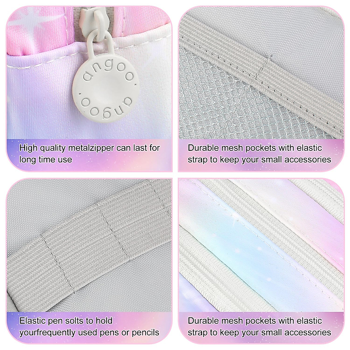 ERXIANGBO Cute Pencil Case Pink Pencil Pouch with 3 Compartments Large Capacity Pencil Bag Aesthetic for Girls Teens Kids School Supplies (pink)