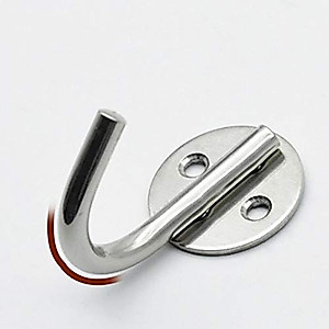 Geenite Stainless Steel Single Wall Hook Round Bottom Towel Coat Clothes Hooks Holders for Bedroom Bathroom Kitchen Fashion Durable 6 pcs