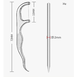 WOIWO 2PCS Stainless Steel Dental Floss Carry Oral Care Floss Cleaning Dental Crevices Tools Portable Dental Floss  