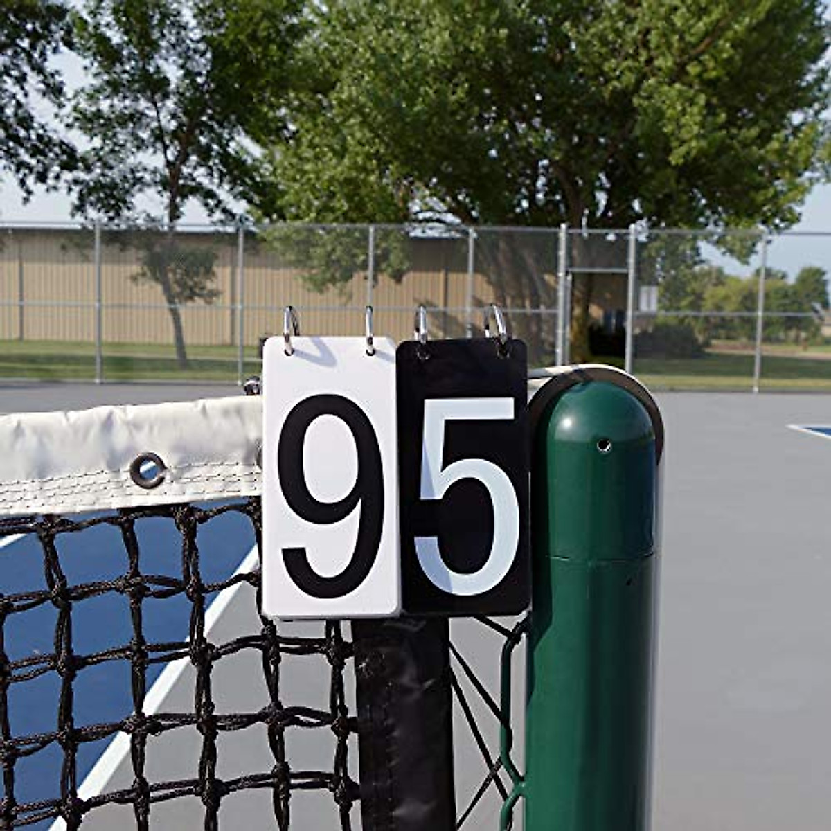 Get Out! Over Net Portable Tennis Game Score Keeper, Numbered Score Board Cards Tracker 0-9 Flip Scorecard Scorekeeper