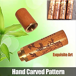 Large Eye Sewing Needles, Embroidery Needles, Stainless Steel, 25 Pieces Sharp Needles with Wooden Needle Case Carving Pattern