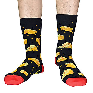 Cheese Lovers Gifts Funny Cheese Socks for Women Men Dad Mom Grandpa Grandma