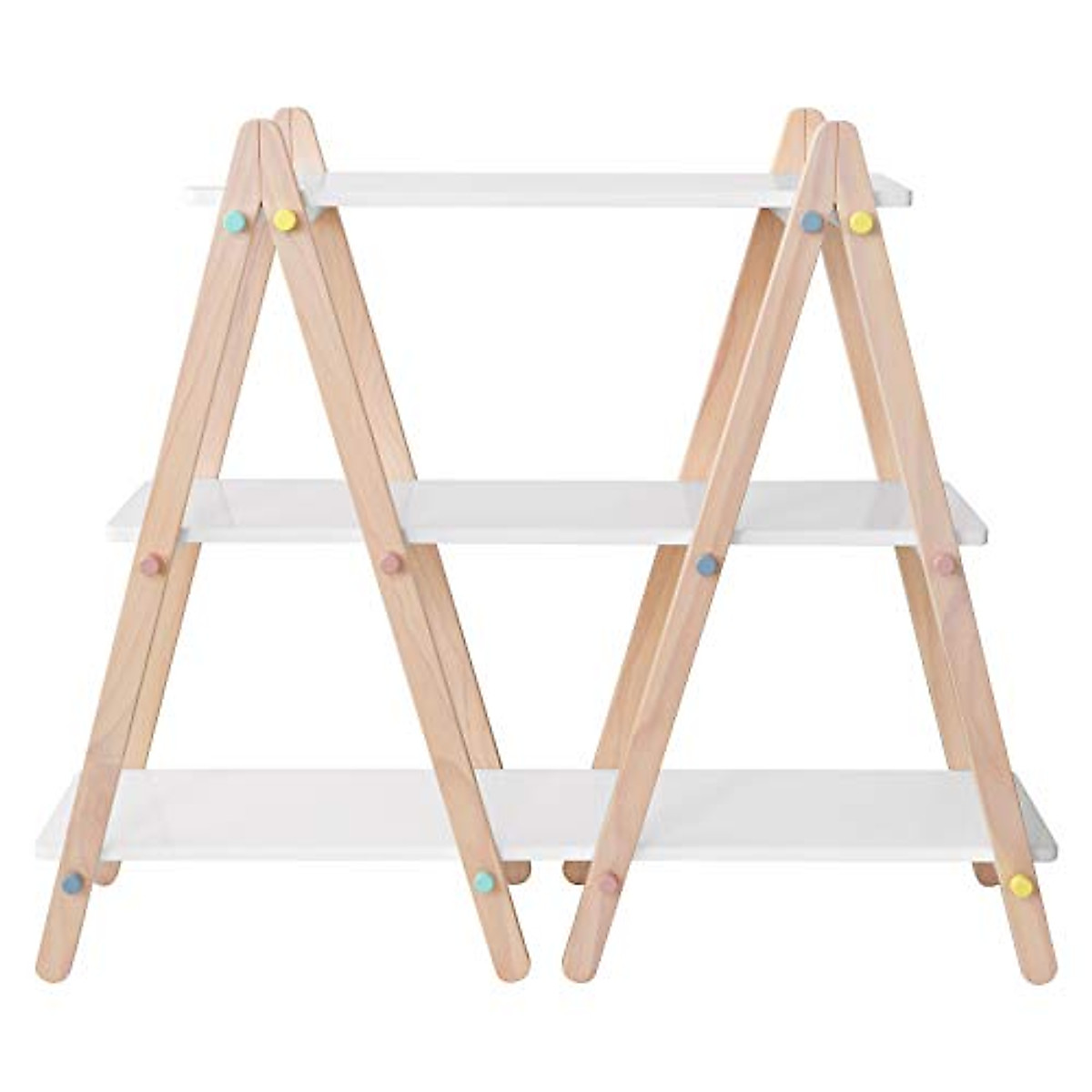 Babyletto Dottie Bookcase in White and Washed Natural