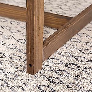 Walker Edison Modern Farmhouse Small Kitchen Furniture Dining Room Table Wood, 72 Inch, Grey and Brown