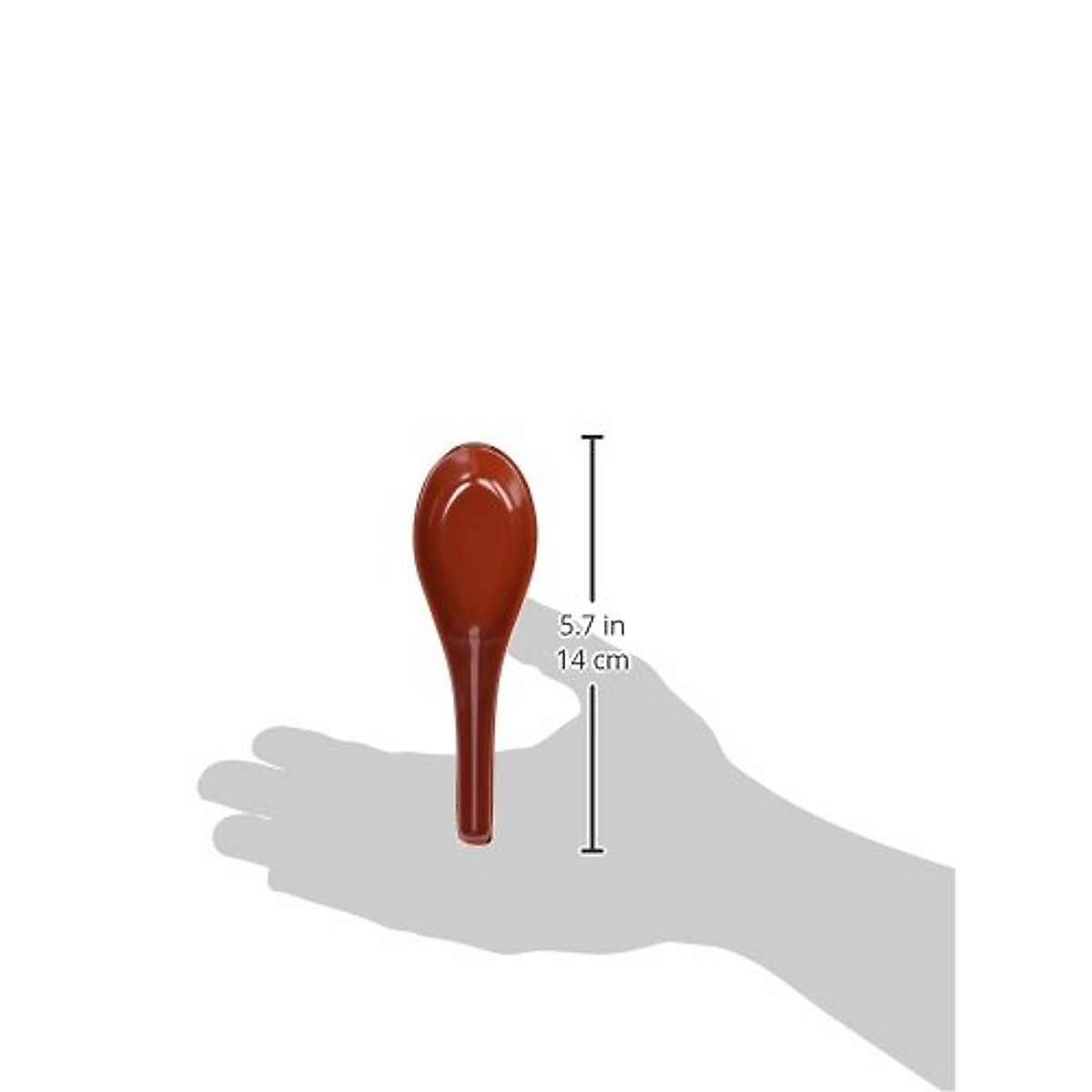 JapanBargain 2384, Set of 4 Asian Japanese Chinese Wonton Soba Rice Pho Ramen Noodle Soup Spoons, Red/Black