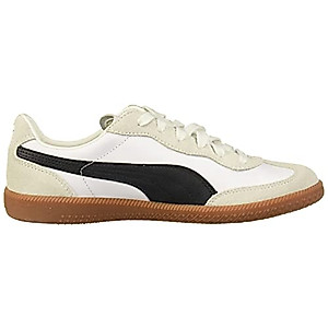 PUMA Mens Super Liga OG Sneaker, PUMA Mens White-PUMA Mens Black-PUMA Mens Team Gold, 9