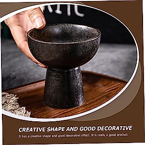 OKUMEYR Parfait Bowl Ceramic Ice Cream Bowl s Sundae Cups Stemmed Cocktail Glasses Decorative Wine Glasses Mini Wine Glasses Mini Dessert Cup Ceramic Bowl Trifle Dish Cake Bowl Tall Feet