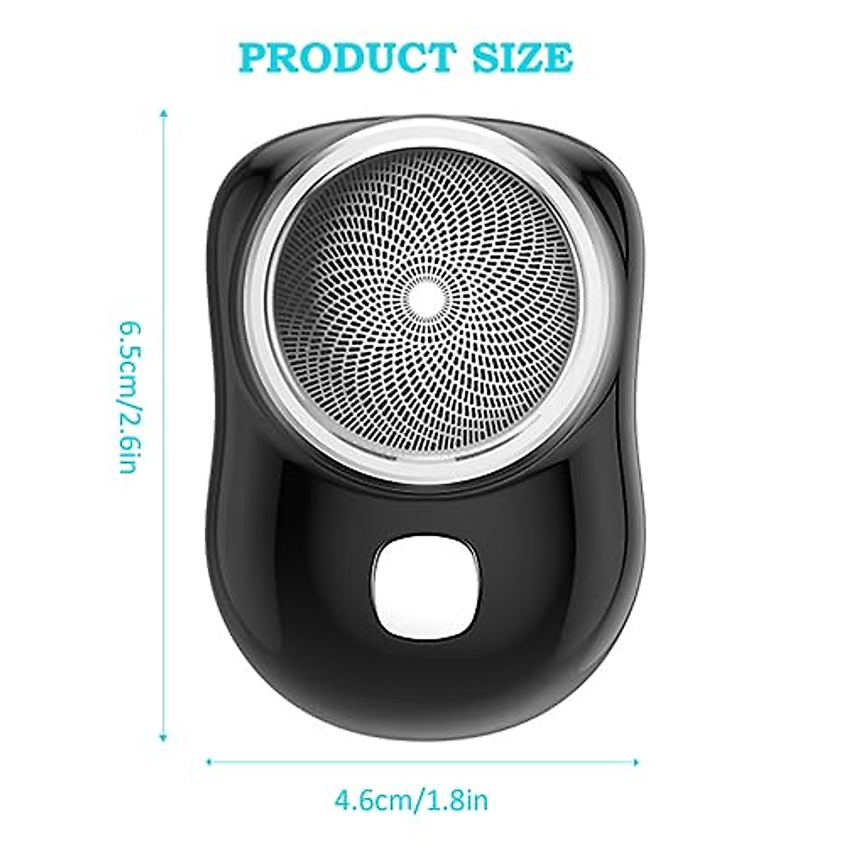 Mini Shave Portable Electric Shaver: Upgrade Electric Razor with LCD Screen Powerful Storm Shaver for Men Pocket Size USB Rechargeable Shaver Easy One-Button Use for Home Car Travel (Black)