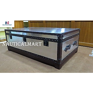 NauticalMart MAYFAIR STEAMER TRUNK TALL COFFEE TABLE