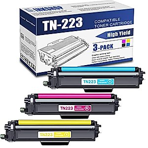 TN223 Compatible TN-223C TN-223Y TN-223M Toner Cartridge Replacement for Brother TN-223 MFC-L3770CDW MFC-L3710CW HL-3210CW DCP-L3510CDW Toner.(1C+1Y+1M)