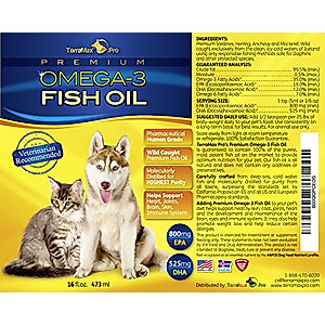 TerraMax Pro Liquid Omega-3 Fish Oil for Dogs and Cats, 16 Fl. Oz.