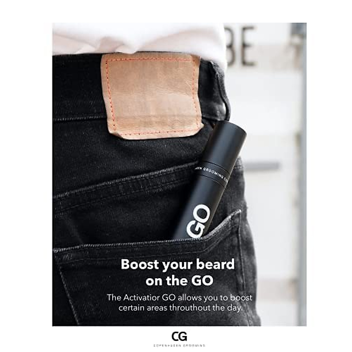 Copenhagen Grooming Activator Go (0.33 Fl.oz. / 10ml) - Handy Beard Growth Serum - Natural Beard Growth Oil Serum - Effective Facial Hair Growth for Men - Practical Beard Grower Serum w/ Biotin