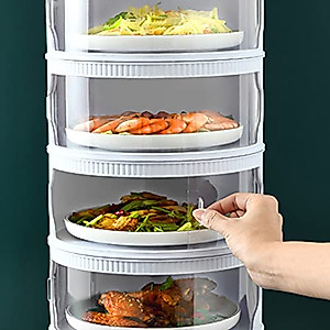 Hemoton Plastic Round Food Storage Containers with Lid and Tray Pie Keeper Cookie Cupcake Carrier Cheesecake Holder (2 Layers)