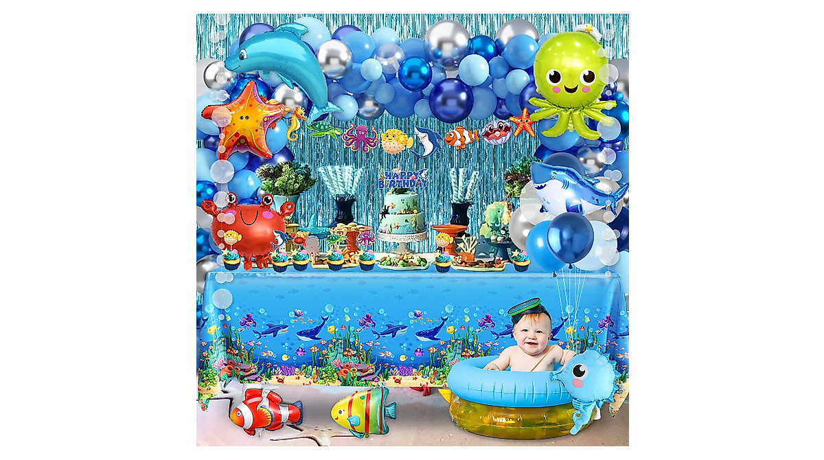 Under the Sea Party Decorations 98 Pcs | Ocean Theme Supplies