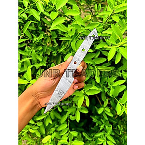 JNR Traders Damascus Steel Blank Blade Knife Making Material 9" Handmade Damascus Paring Knife Blank Blade Full Tang 352 Layers jnr3720