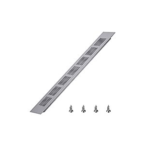 Aicosineg Air Vents Aluminum Alloy Air Vents Small Rectangle Air Grilles Square Ventilation Grilles Louvered Grill Cover for Walls Ceilings Kitchen Sink Wardrobe Shoes Cabinets Silver 11.81x1.97in