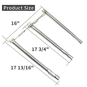 BTCDR 5 Pack Spirit Grill Replacement Parts for Weber Spirit 15.3 Inch 7636 Flavorizer Bars and 69787 Burner Weber Spirit I & II 300 with Front Control, Spirit E310 E320 E330 S310 S330 S320