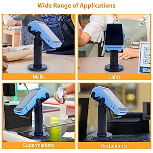 Universal Credit Card Terminal Stand for Square Terminal, 7" Tall Swivel and Tilt Credit Card Readers Square Stand with Handle for Most POS Machine, Screw-in and Adhesive Installation, Black