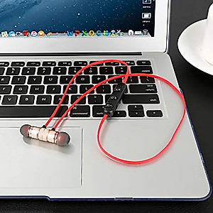 Heave Sport Headphones,Bluetooth 4.1 Wireless Headphones Waterproof in-Ear Earphones Bluetooth Neckband Earphones Headset for Workout, Running,Gym Red