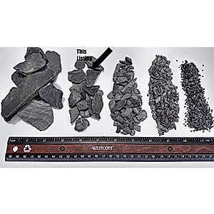 Natural Slate Stone -1/2 to 1 inch Stones for Miniature or Fairy Garden, Aquarium, Model Railroad & Wargaming (1)