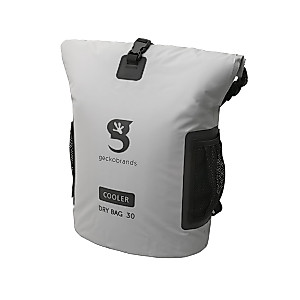geckobrands 30L Backpack Dry Bag Cooler - Holds 24 Cans or 18 Bottles - Dry Bag Backpack with 3-Section Padded Back, Perfect for Outdoor Activities