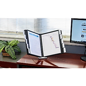 DURABLE Desktop Reference System, 10 Double-Sided Panels, Letter-Size, Black, INSTAVIEW Design (561201)