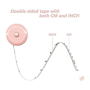 3 Pack Tape Measure Measuring Tape for Body Fabric Sewing Tailor Cloth Knitting Craft Weight Loss Measurements Retractable 60-inch 1.5 Meter, Small Push Button Dual Sided Tape Measure Body Measuring