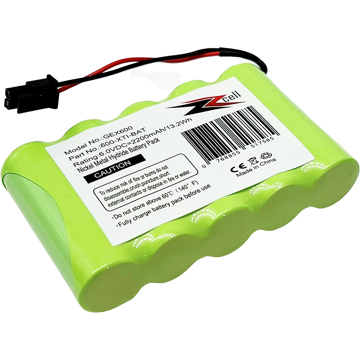 ZZcell® Battery Replacement for GE Interlogix Simon Xti, XTi-5 Alarm Security System 600-XTI-BAT Wireless Control Panel 6V 2200mAh