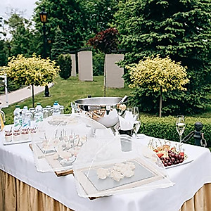 FOOEN (6 Pack) Pop-Up Outside Picnic Mesh Food Covers Tent Umbrella for Outdoors and Camping Food Net Cover Keep out Flies Mosquitoes Ideal for Parties BBQ, Reusable and Collapsible 17 x 17inches