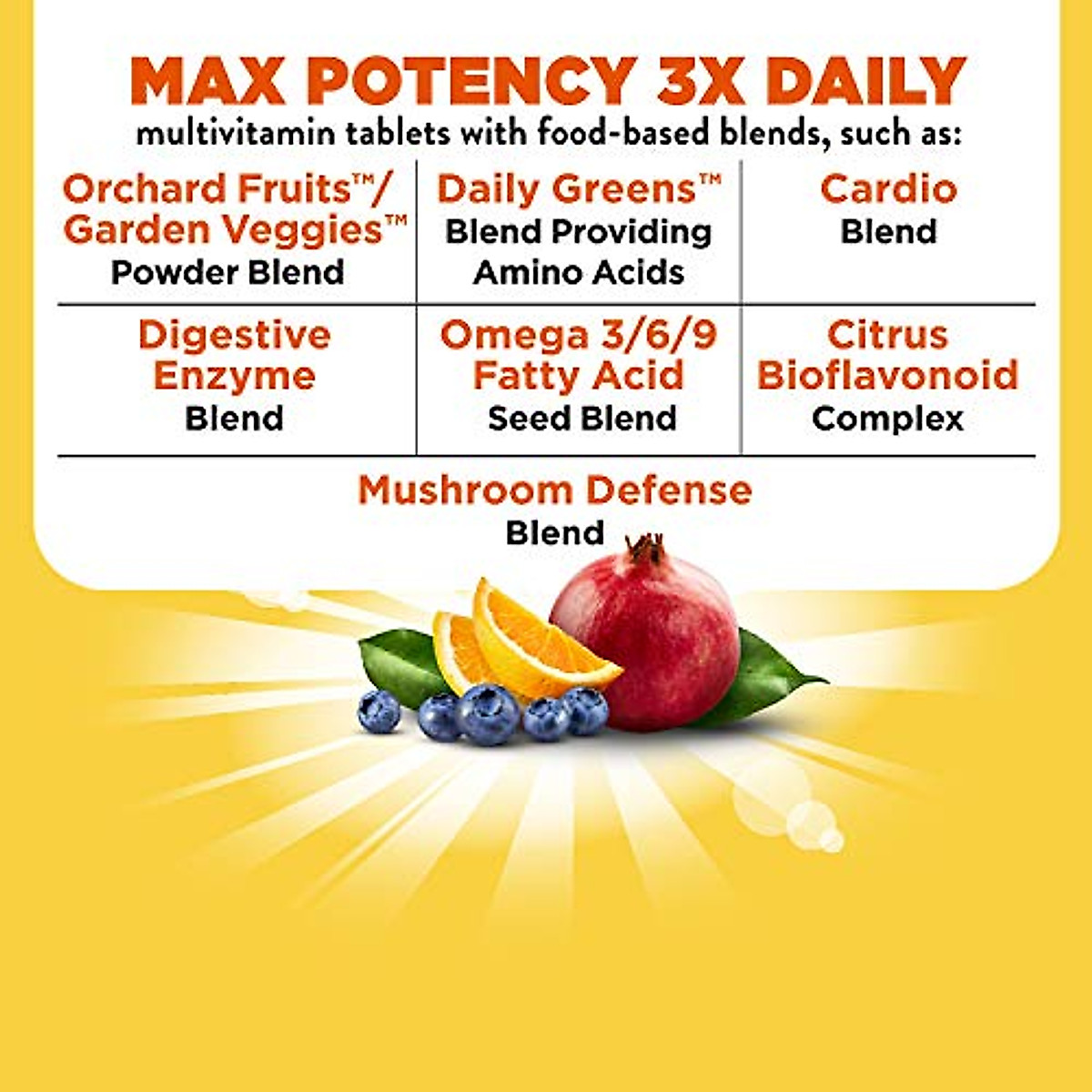 Nature's Way Alive! Max3 Potency Multivitamin, High Potency B-Vitamins, No Iron, 180 Tablets