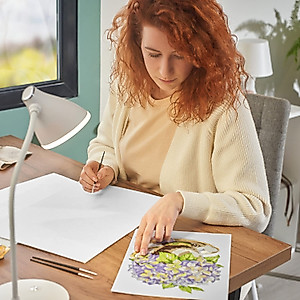 ARTEZA Paint by Number for Adults, 12x16 Inches, 21 Pieces, Hydrangea Flowers Paint by Numbers Kit, 1 Canvas Panel, 12 Acrylic Paint Pots, 5 Paintbrushes, Art Supplies for Home & Office Decor