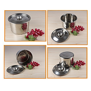 Stock Pot with Lid, Stainless Steel Pot for Soup, Stew, Seafood, Stew Pot, Soup Seasoning Container, Pot for Cooking (Large 43x43cm/16.92x16.92in)
