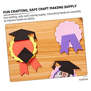 KOMBIUDA 5 Sets DIY Graduation Medal Kids Educational Toys Hand Decor Kids Decor Bachelor Cap Badge Congrats Grad Decorations Badge Medal Making Set Children DIY Craft Accessory Gift Medal