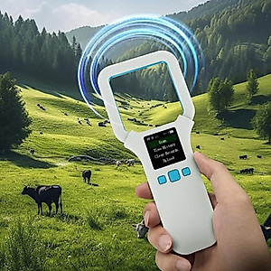 Animal Chip Scanner, 134.2Khz 125khz Dual Frequency Pet Chip Reader for Dogs Cats, Portable USB Design, Compact and Lightweight Microchips Scanner with OLED Display Screen