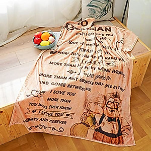 BLAMEZI Gift to My Man Fleece Blanket,Personalized Bed Flannel Throw Blanket, Father's Day Wedding Anniversary for Husband Dad (80“X60, to My Man)