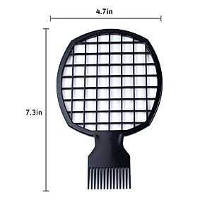 AUEAR, Black Plastic Hair Coil Comb Natural Curly Twist Hair Brush (Twist Comb)