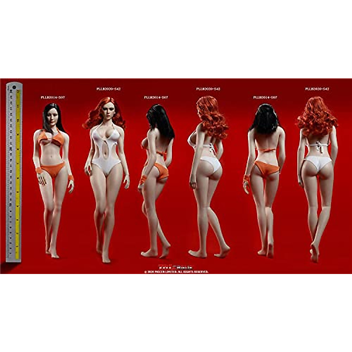 HiPlay TBLeague Seamless Action Figure Smooth and Rounded Body Type Large Bust 1:6 Scale S42(Pale, with Head)