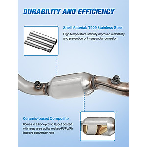 Nilight Catalytic Converter for Ford F250 F350 F450 F550 Super Duty 2005 2006 2007(EPA Standard)