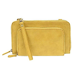 joy susan Women’s Brushed Mini Convertible Zip Around Wristlet