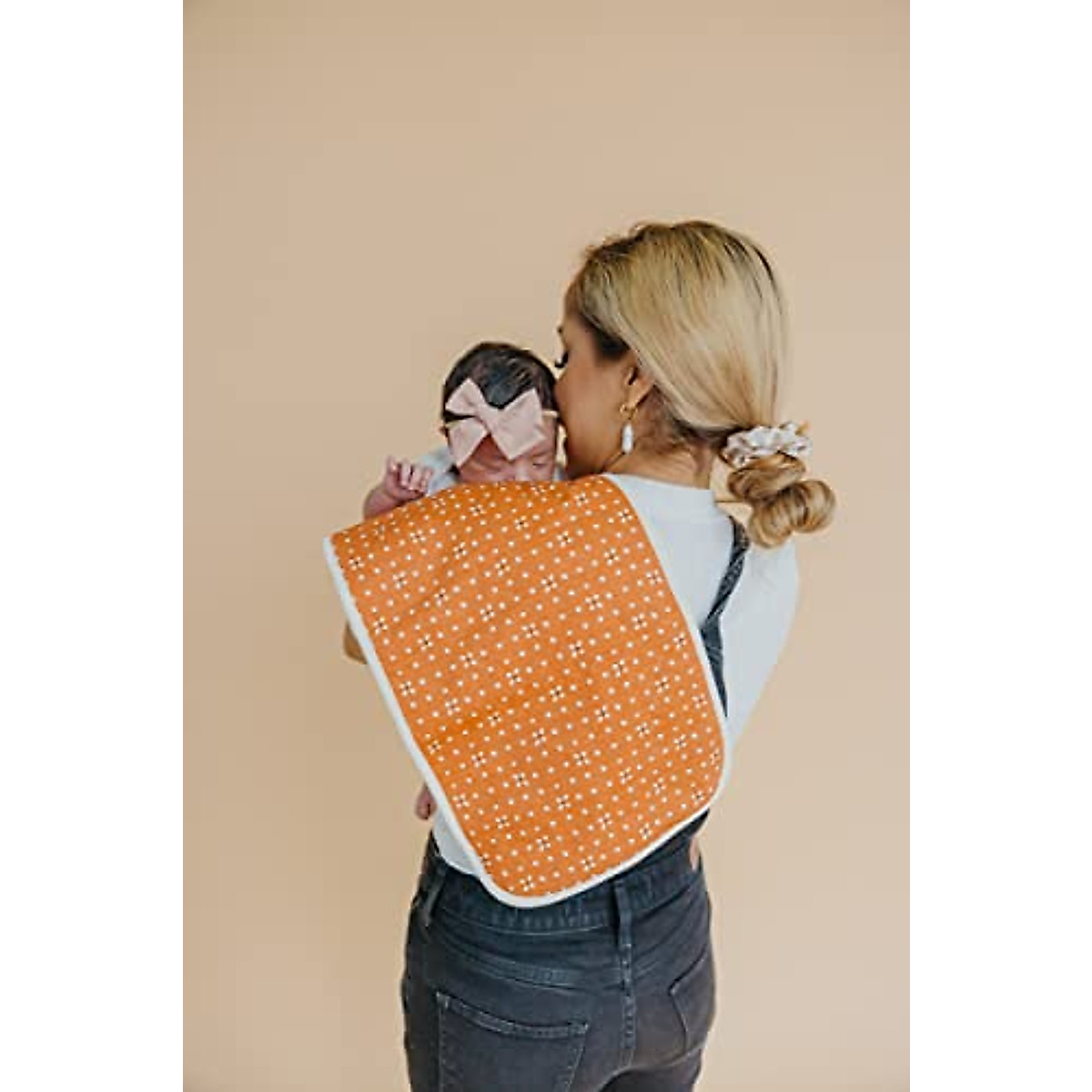 Baby Burp Cloth Large 21''x10'' Size Premium Absorbent Triple Layer 3-Pack Gift Set"Rue" by Copper Pearl