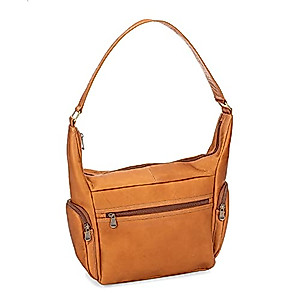 Le Donne Leather - Aria Hobo/Shoulder Bag – Premium Full Grain Colombian Leather Shoulder Bag - 13.5”x10.5”x5” (TAN)