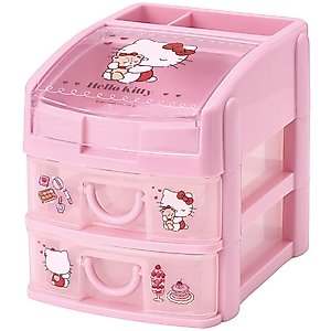 Skater CHE3N-A Mini Chest, Storage Case, Storage Box, Hello Kitty, Fluffy Roman, Sanrio, 5.9 x 7.5 x 6.5 inches (15 x 19 x 1