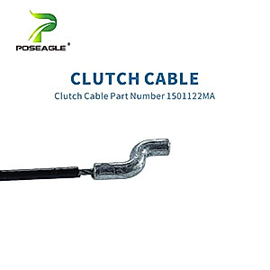 POSEAGLE 2 Pack 1501122MA Snow Thrower Clutch Drive Cable Compatible with Briggs and Stratton 1501122MA, 313449MA, 722095, MT1501122MA, Craftsman 1501122MA, Craftsman 313449, Craftsman 1501122