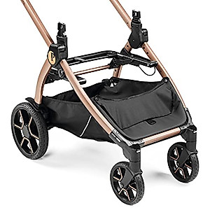 Ypsi – Compact Single to Double Stroller – Compatible with All Primo Viaggio Infant Car Seats & Ypsi Bassinets - Made in Italy - Mon Amour (Beige, Pink, & Rose Gold)