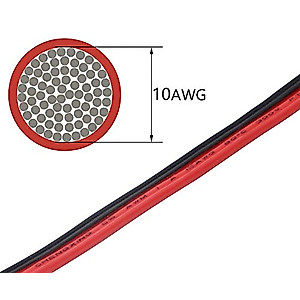 CERRXIAN 3.2FT 10AWG SAE to SAE 2 Pin Quick Disconnect Power Automotive Extension Cable with Cap for Solar Panels Battrey(Black,1m)